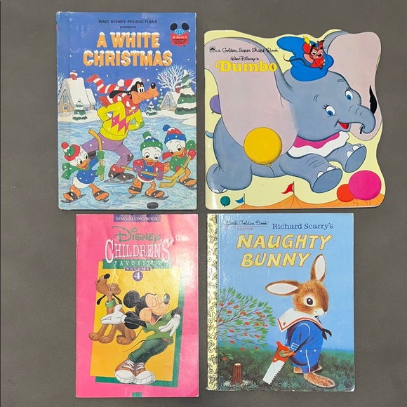Disney | Toys | Vintage Disney Story Book Collectionchristmas Dumbo ...